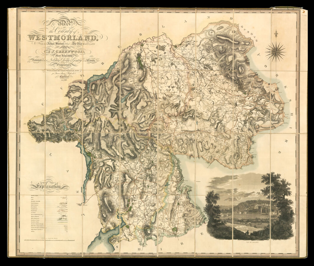 Westmoreland Greenwoods Large Scale Map Of Westmoreland Crouch Rare Books